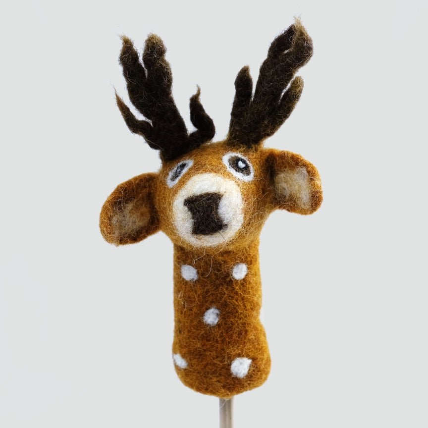 Fair Trade Handmade Felt Forest Friends Puppets (6")- Blue Otter Toys