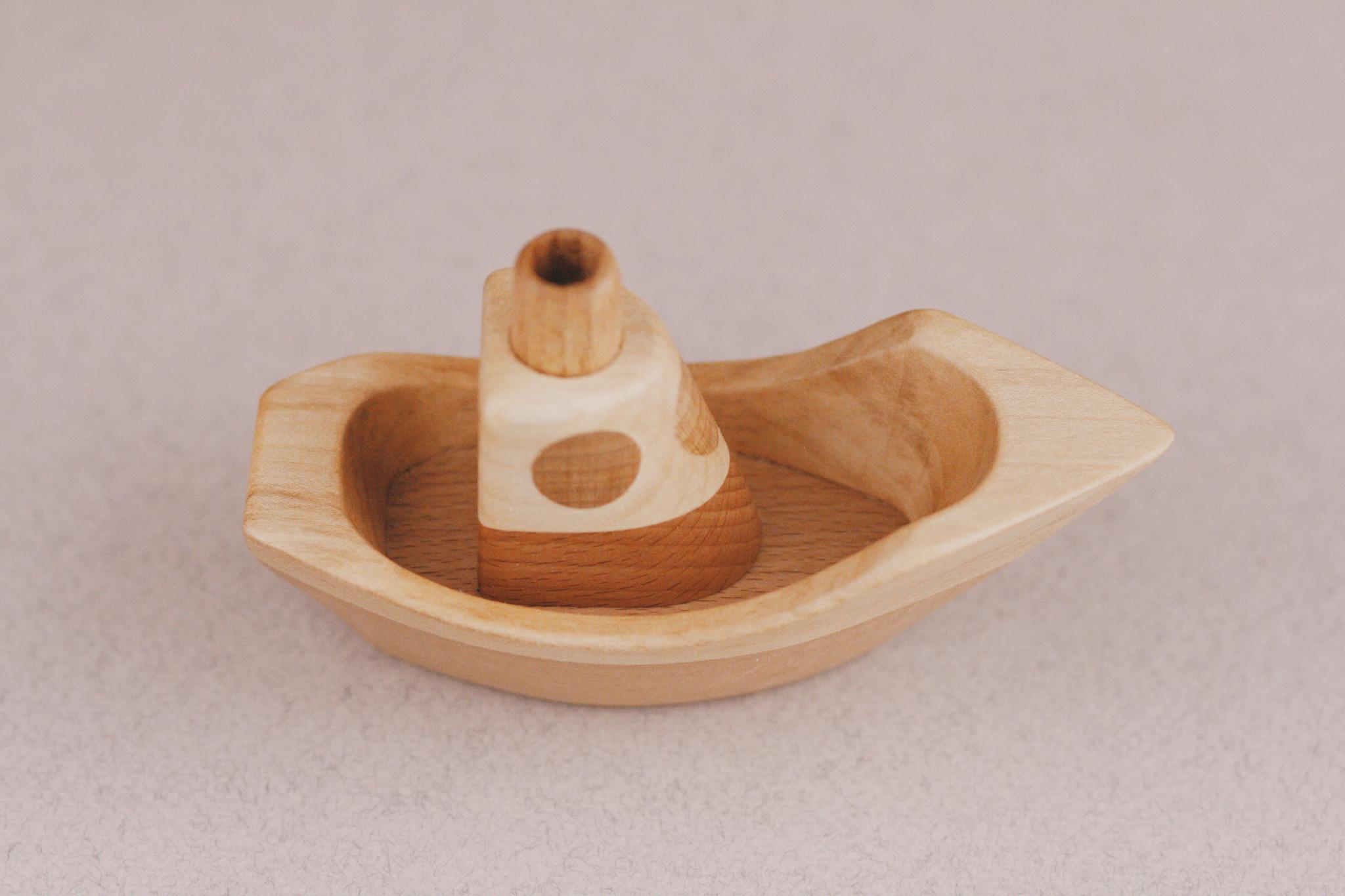 Handmade Wooden Boat | Vehicles- Blue Otter Toys