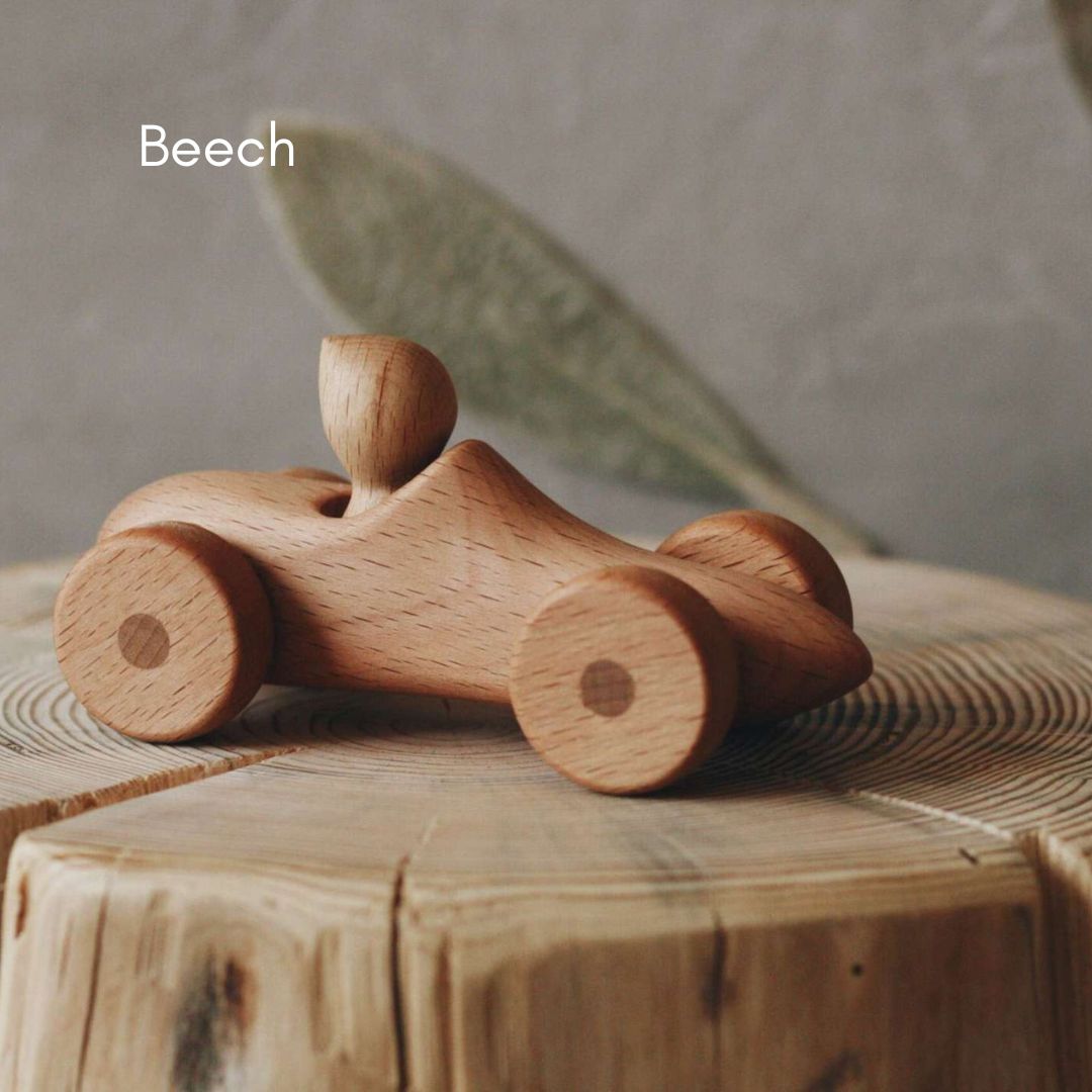 Handmade Wooden Racing Car with Driver | Vehicles – blueottertoys