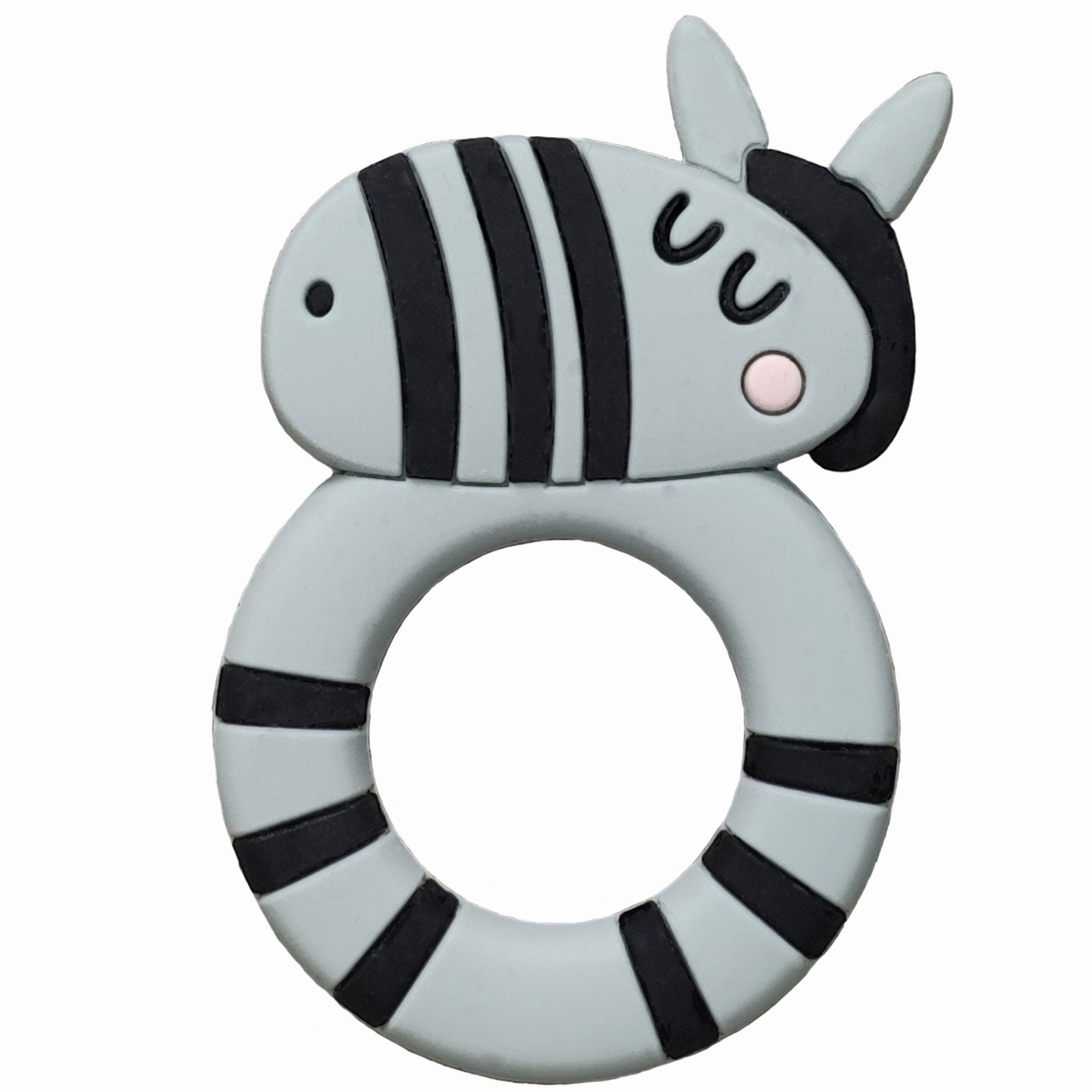 Silicone Teether - Zebra | Pacifiers & Teethers- Blue Otter Toys
