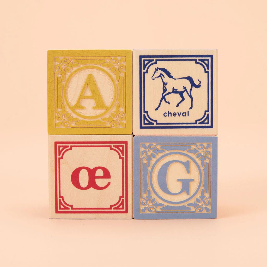 Uncle Goose ABC Blocks - French (28 Blocks) | Wooden Blocks- Blue Otter ...
