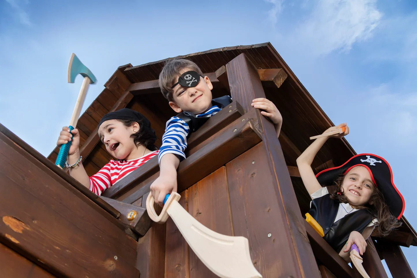 Wooden Viking Axe and Shield Set by Woodsy | Wooden Toys- Blue Otter Toys