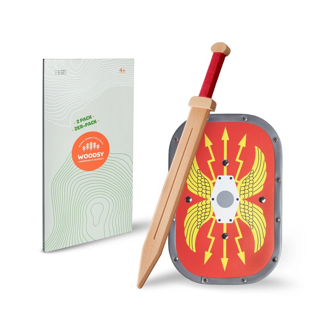 Woodsy Roman Sword and Shield Set | Wooden Toys – blueottertoys