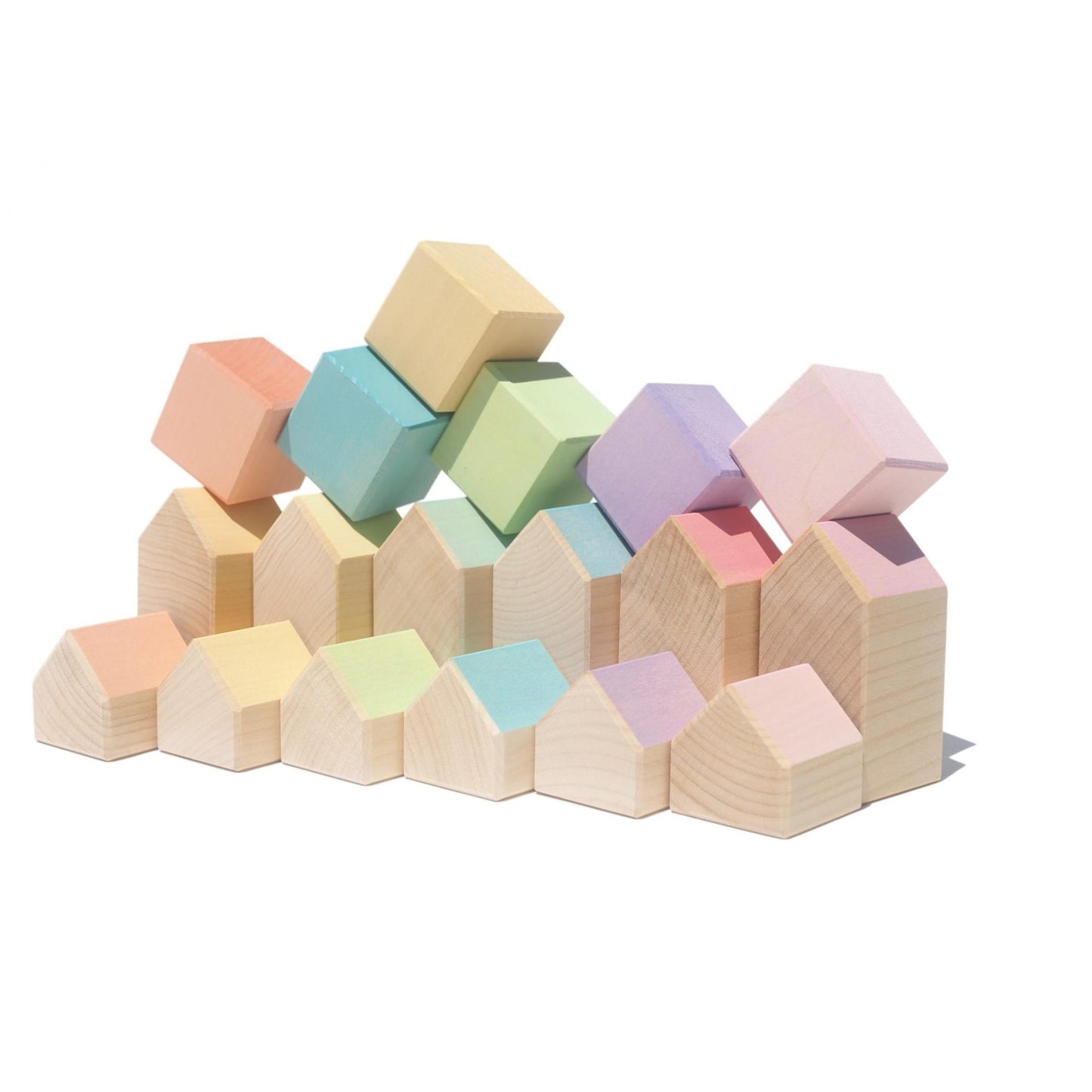 Ocamora - Houses and Cubes - Pastel | Blocks – blueottertoys
