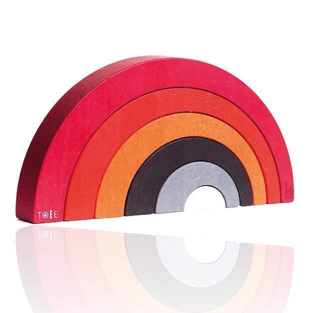 Colorful Asymmetrical Wood Arch Blocks | Blocks – blueottertoys